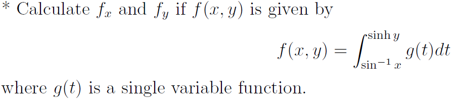 Solved ∗ Calculate fx and fy if f(x,y) is given by | Chegg.com