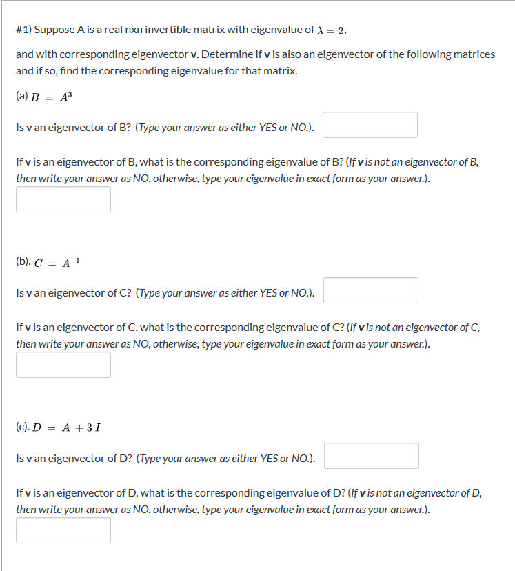 Solved #1) Suppose A is a real nxn invertible matrix with | Chegg.com