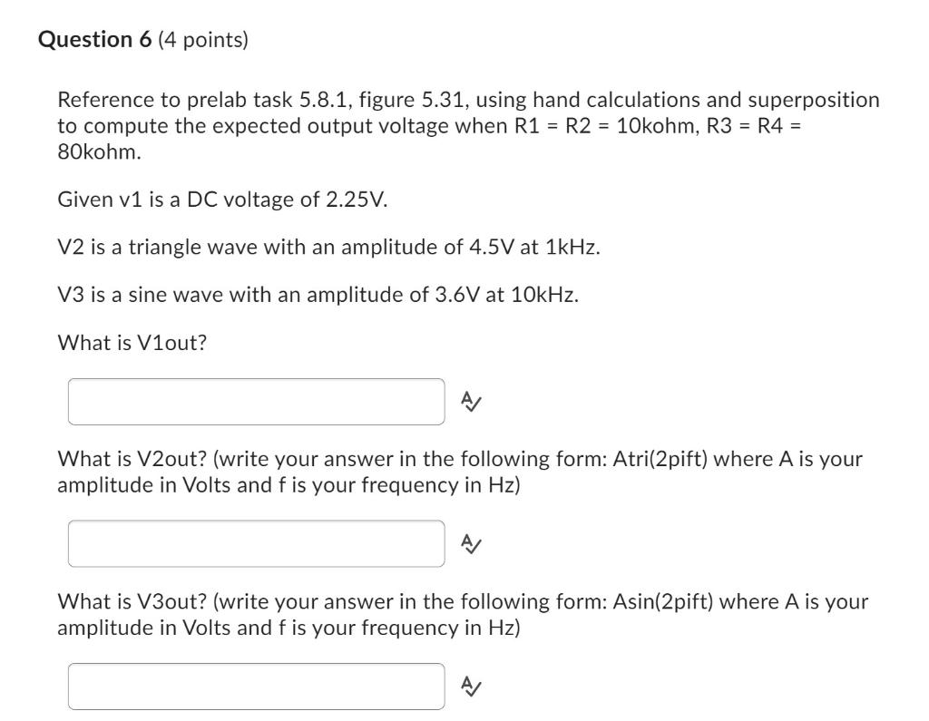 Solved Reference to prelab task 5.8.1, figure 5.31, using | Chegg.com