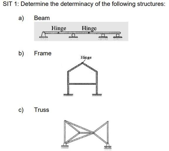 Solved SIT 1: Determine the determinacy of the following | Chegg.com