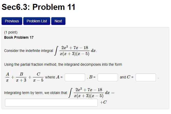 Solved Sec6.3: Problem 11 Previous Problem List Next (1 | Chegg.com