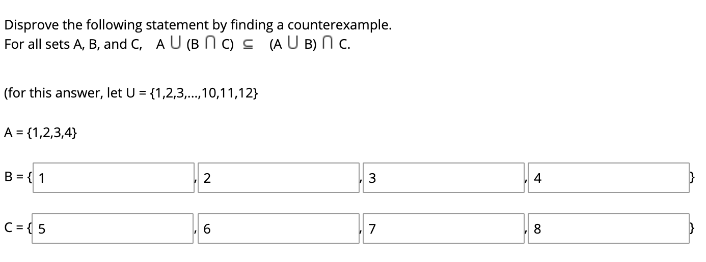 Solved Disprove the following statement by finding a | Chegg.com