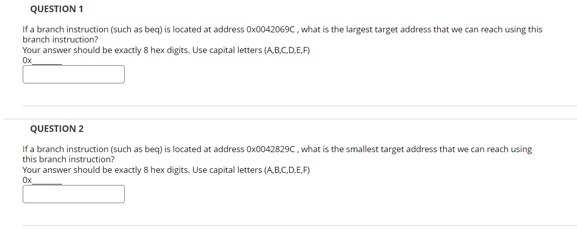 Solved If a branch instruction (such as beq) is located at | Chegg.com