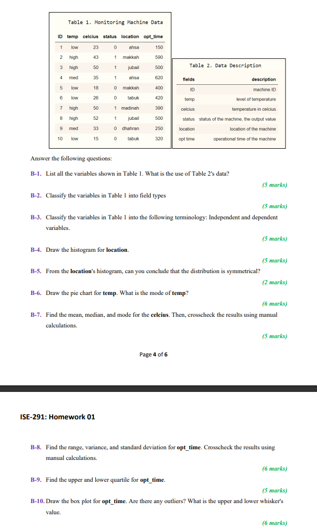 Solved Answer the following questions: B-1. List all the | Chegg.com
