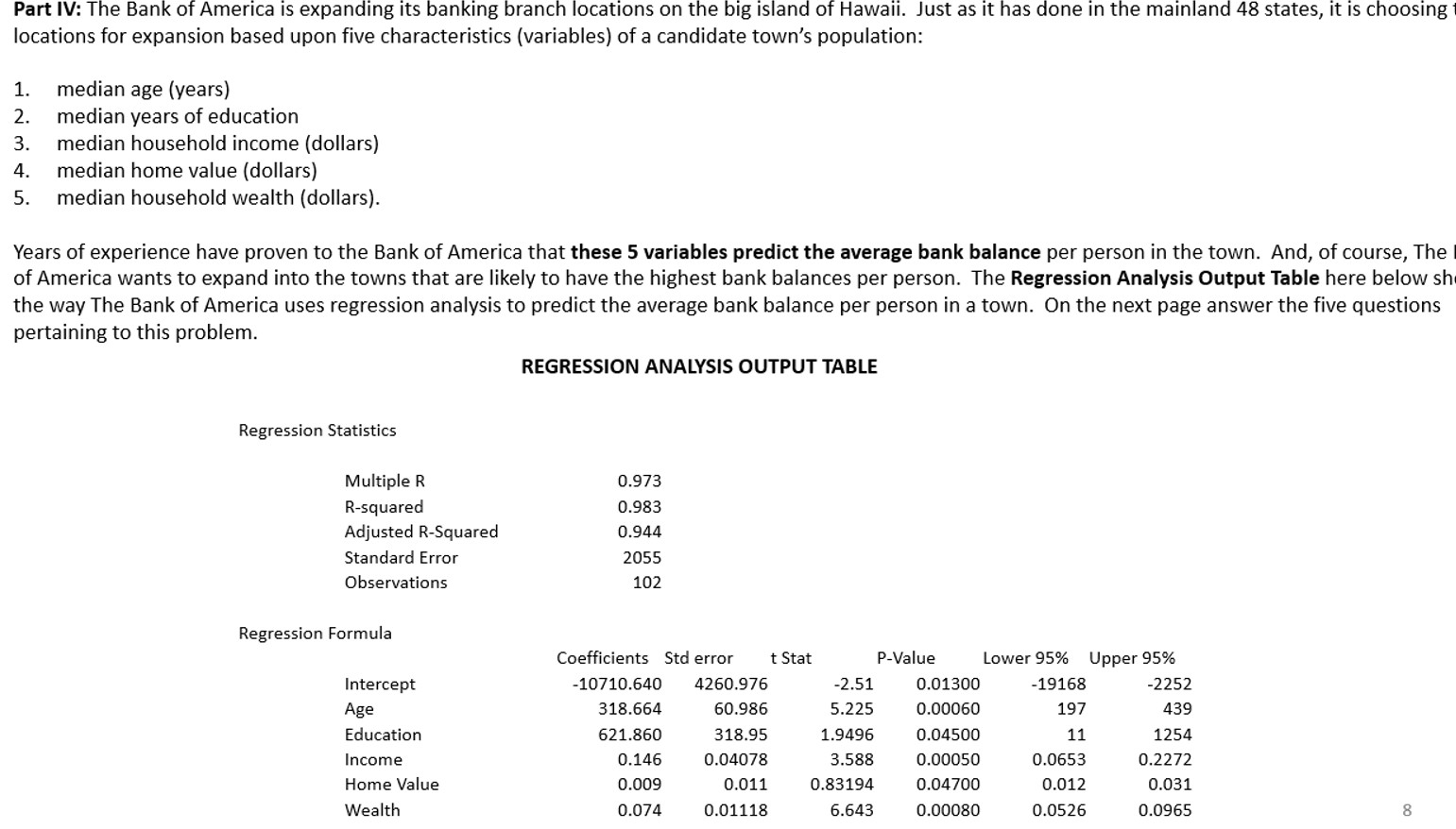 Solved 1- ﻿Write the linear equation for the regression | Chegg.com