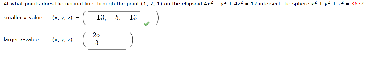 Solved At what points does the normal line through the point | Chegg.com