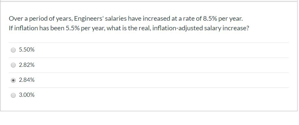 Solved Over a period of years, Engineers' salaries have | Chegg.com