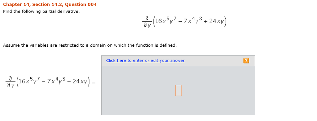 Solved Chapter 14, Section 14.2, Question 004 Find the | Chegg.com