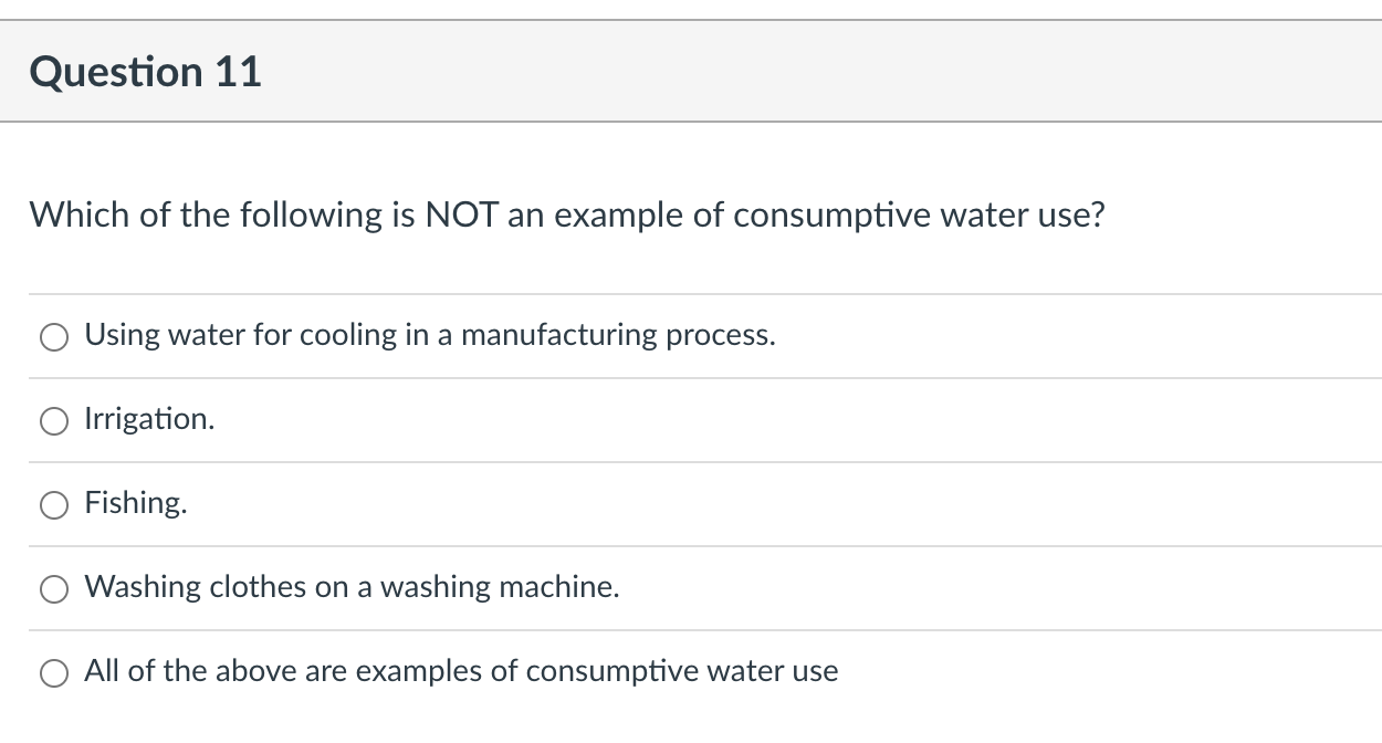 Solved Question 7 2 pts All of freshwater resources on Earth | Chegg.com