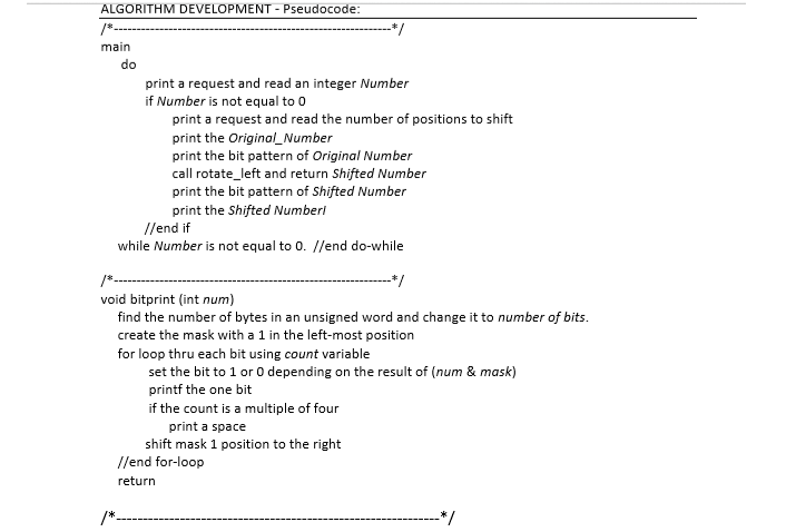 Solved PROBLEM Write a function that begins: int rotate_left | Chegg.com