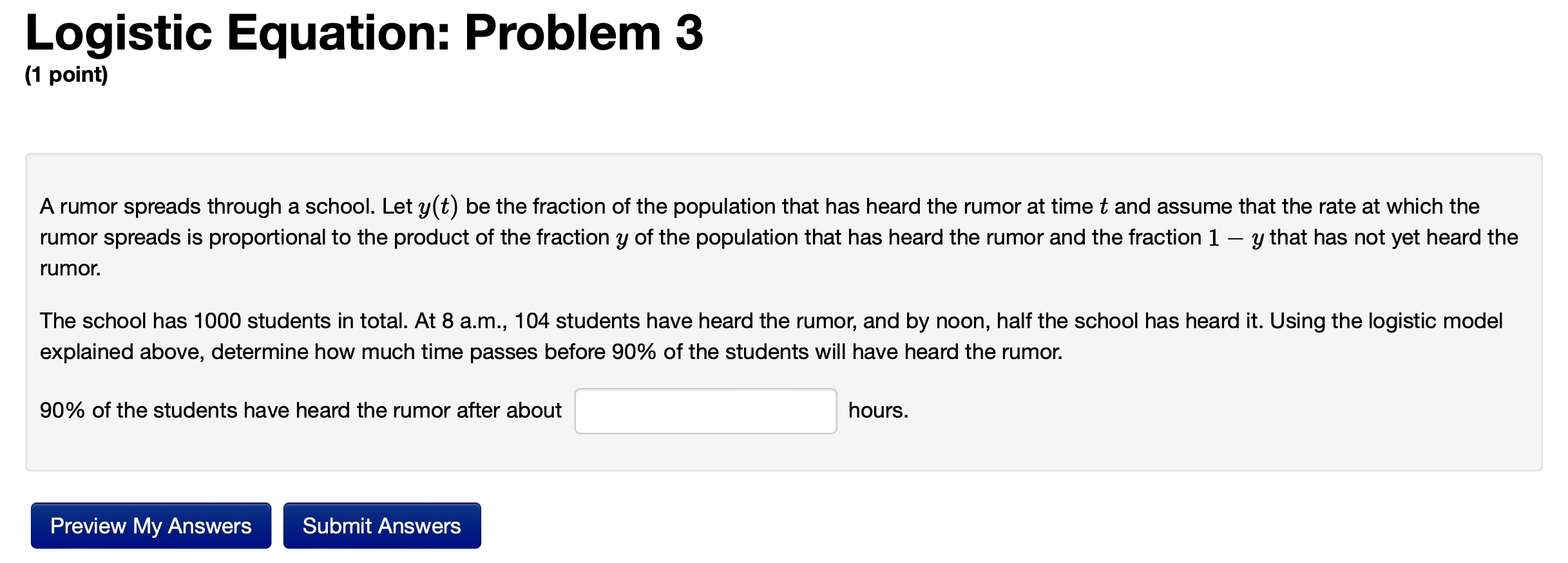 Solved Find the general solution of the logistic equation | Chegg.com