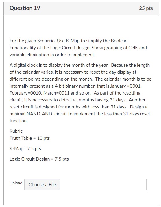 Solved For the given Scenario, Use K-Map to simplify the | Chegg.com