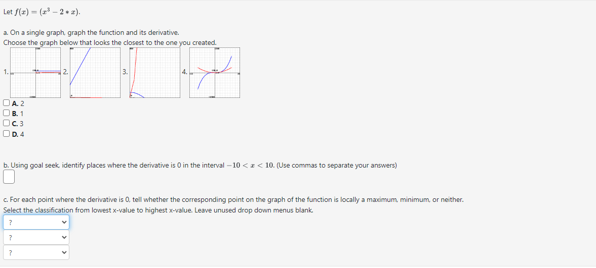 Solved Drop down options are: + Local maximum + Local | Chegg.com
