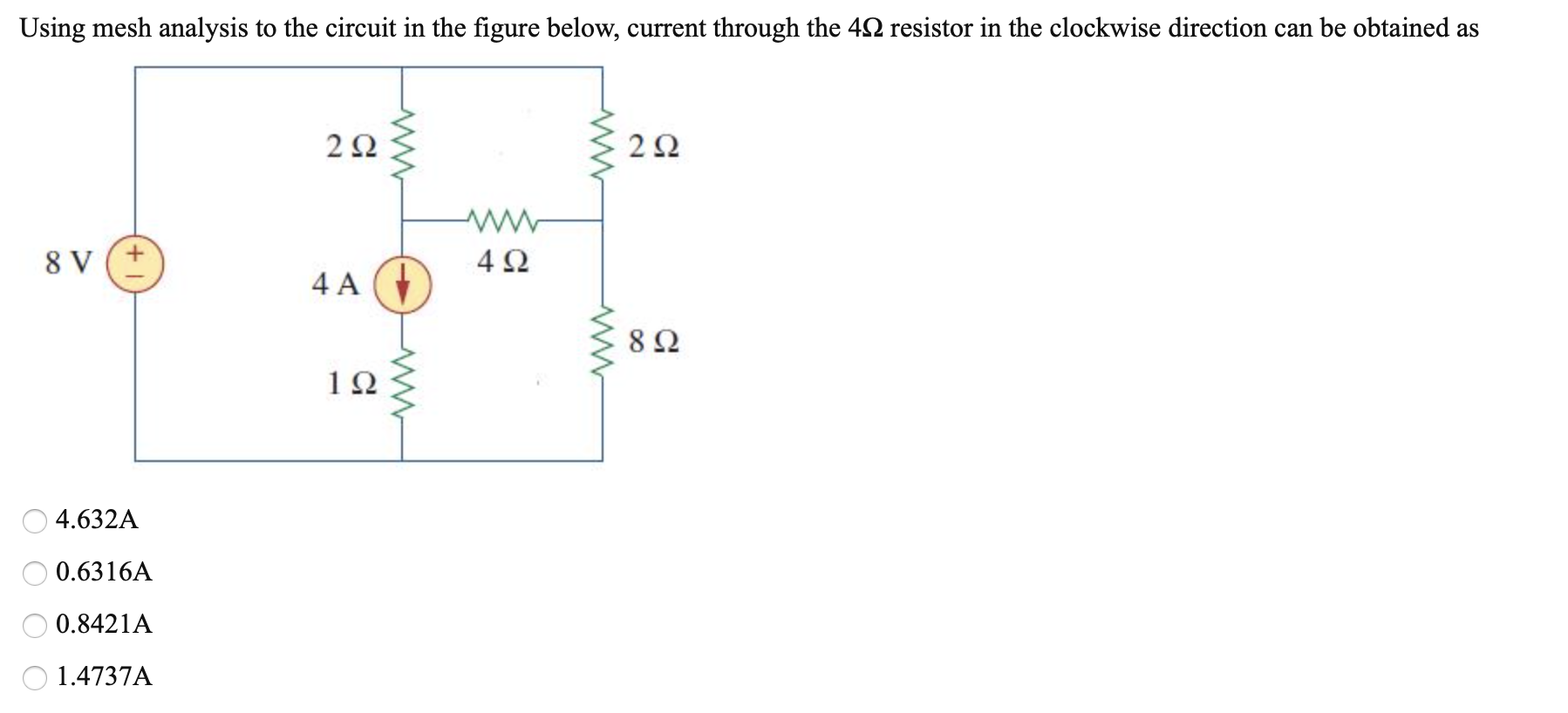 Solved Using mesh analysis to the circuit in the figure | Chegg.com