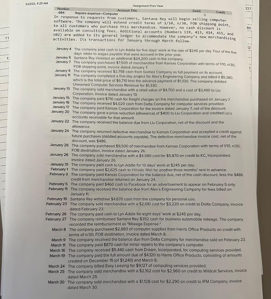 2) post journal entries in part 1 to general ledger | Chegg.com
