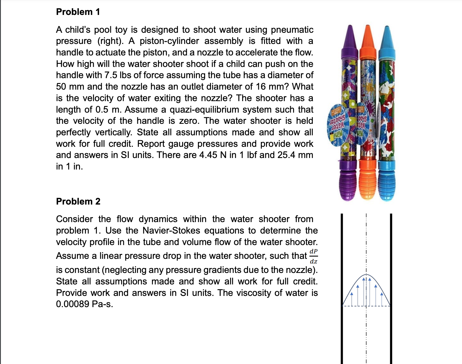 Solved A child's pool toy is designed to shoot water using | Chegg.com