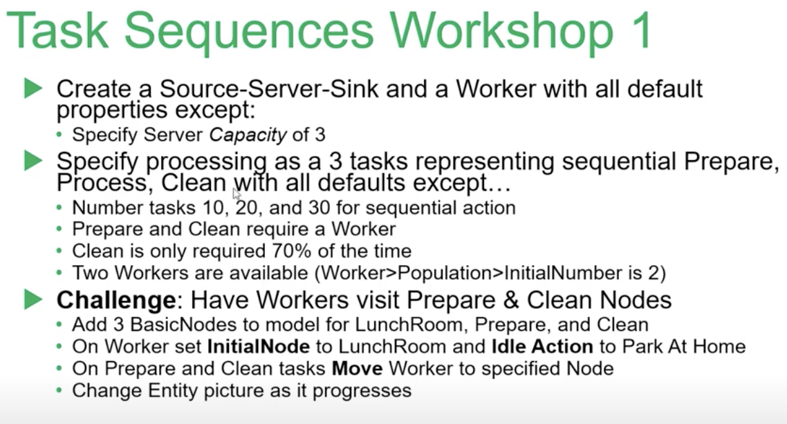 Solved Task Sequences Workshop 1 Create a Source-Server-Sink | Chegg.com
