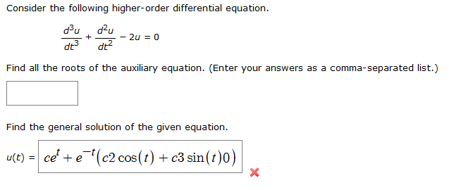Solved Consider the following higher-order differential | Chegg.com
