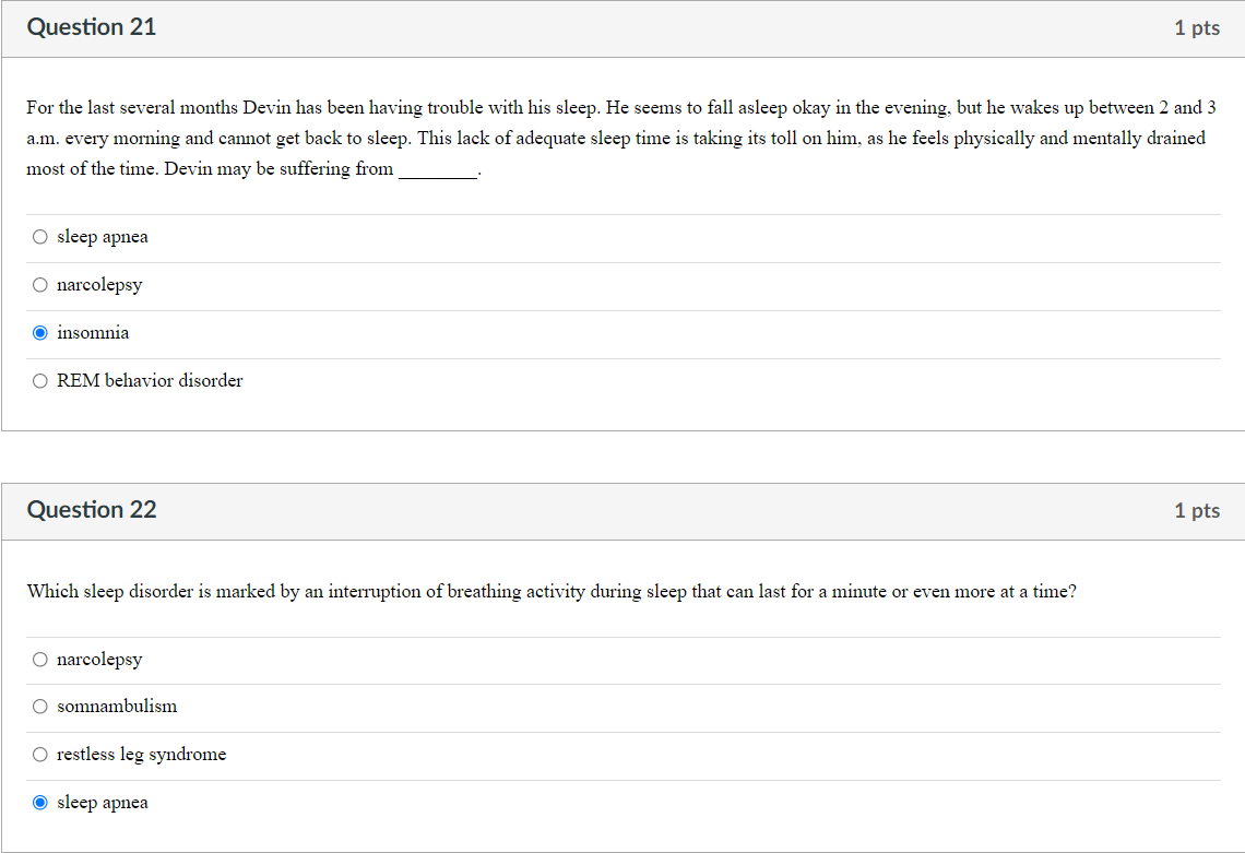 Solved 1 pts Question 21 For the last several months Devin | Chegg.com