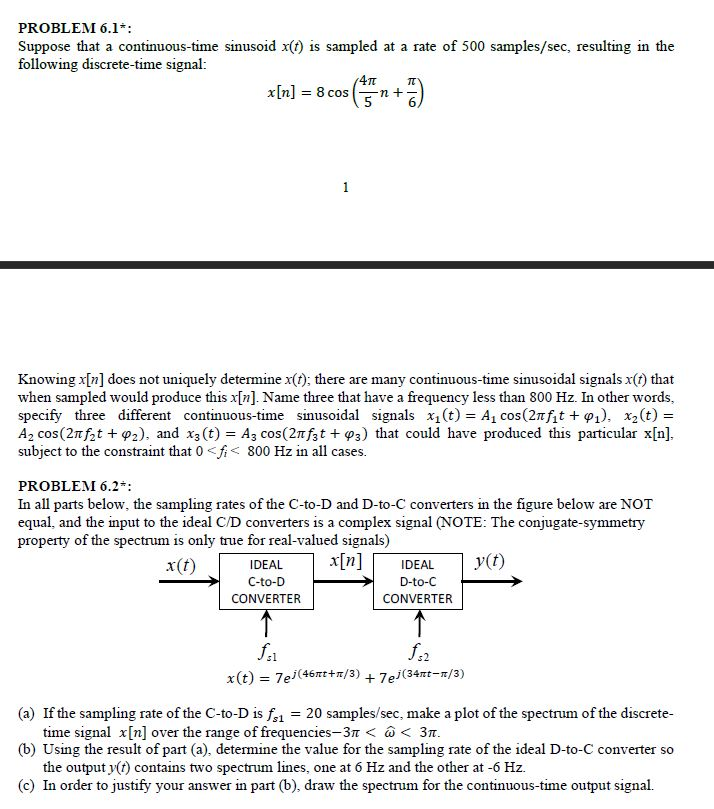 IDEAL C-to-D CONVERTER IDEAL D-to-C CONVERTER f. 1/1, | Chegg.com