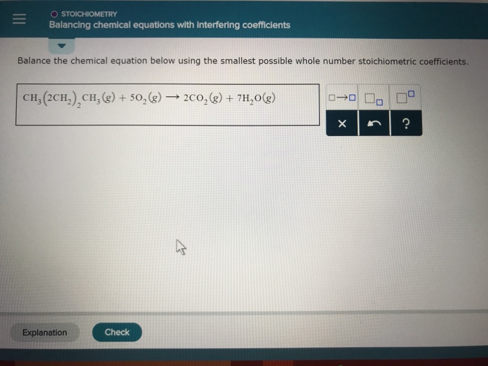 Solved Balance the chemical equation below using the | Chegg.com