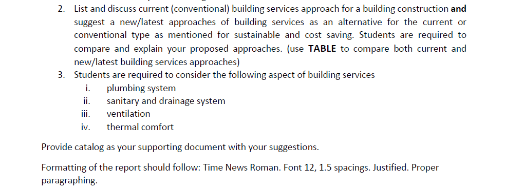 Solved 2. List and discuss current (conventional) building | Chegg.com