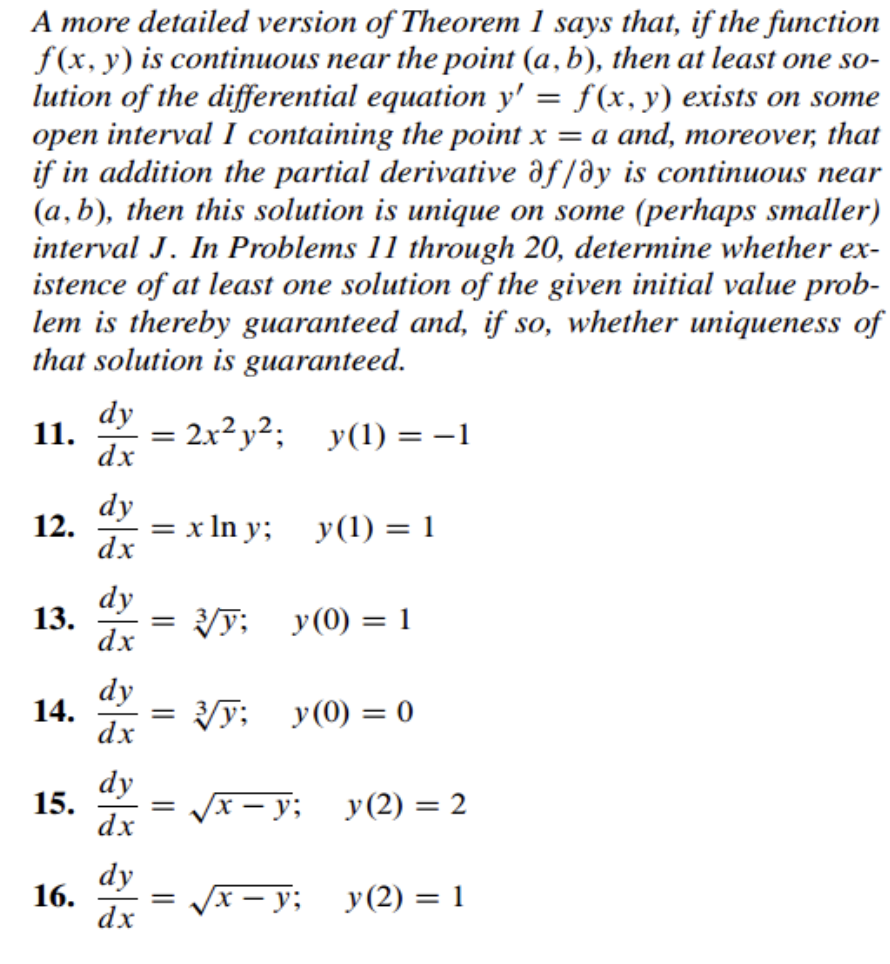 Solved A more detailed version of Theorem 1 says that, if | Chegg.com