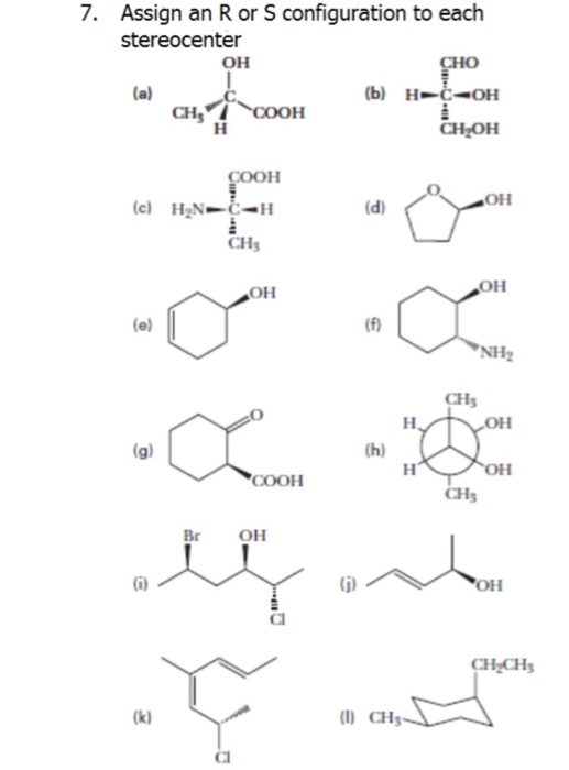 Solved Assign an R or S configuration to each stereocenter | Chegg.com