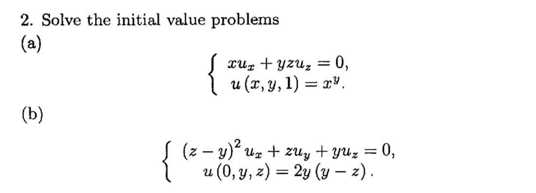 Solved 2. Solve the initial value problems (a) | Chegg.com