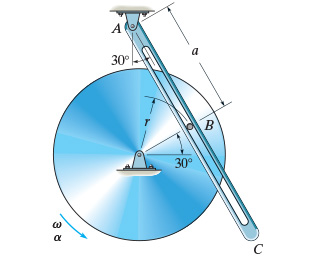 Solved The disk rotates with the angular motion shown. The | Chegg.com