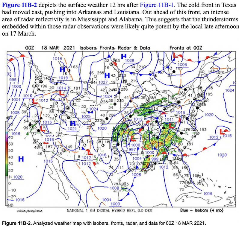 Figure 11B-1. Analyzed weather map with isobars, | Chegg.com