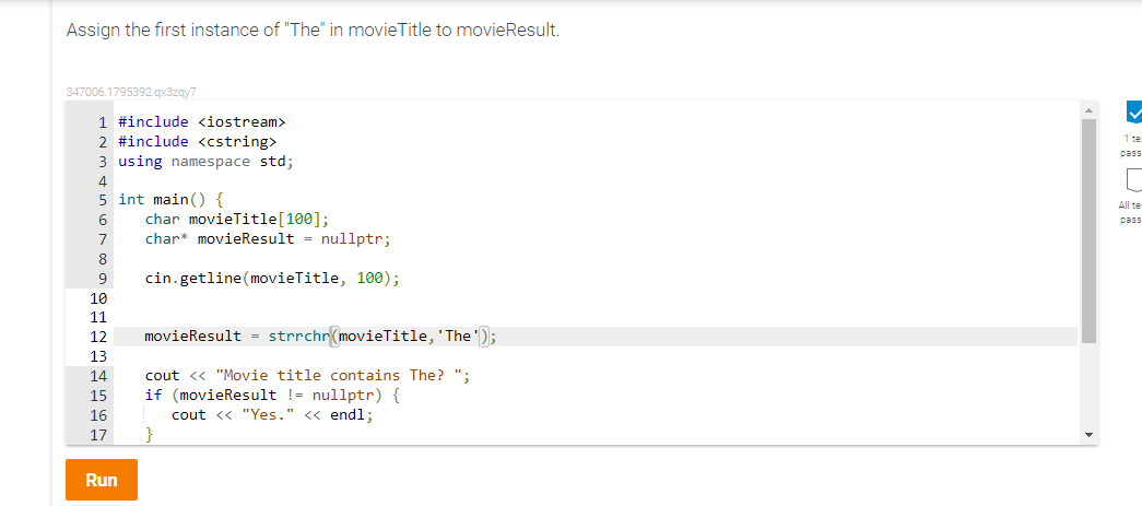 Solved Assign the first instance of "The" in movie Title to | Chegg.com