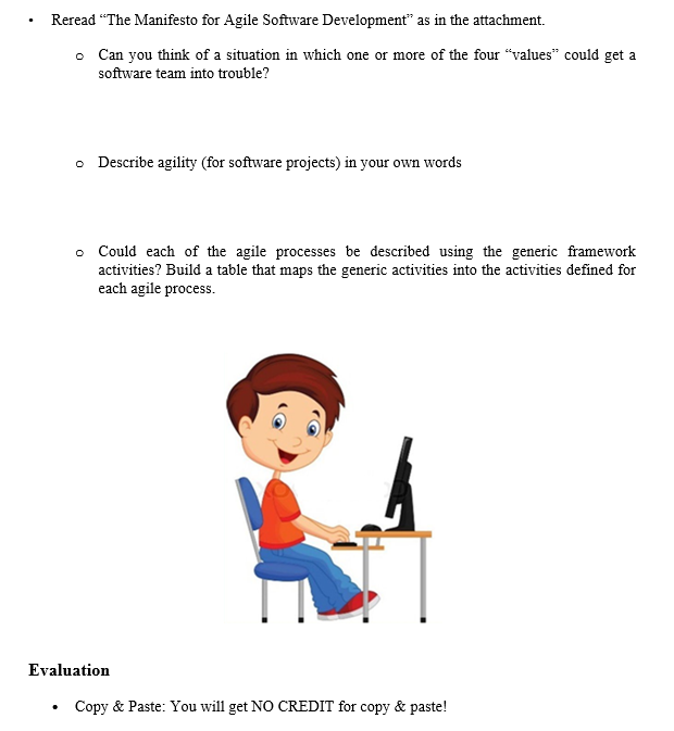 - Reread "The Manifesto for Agile Software | Chegg.com