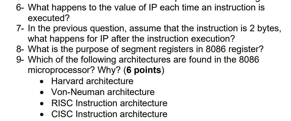 Solved 6- What happens to the value of IP each time an | Chegg.com
