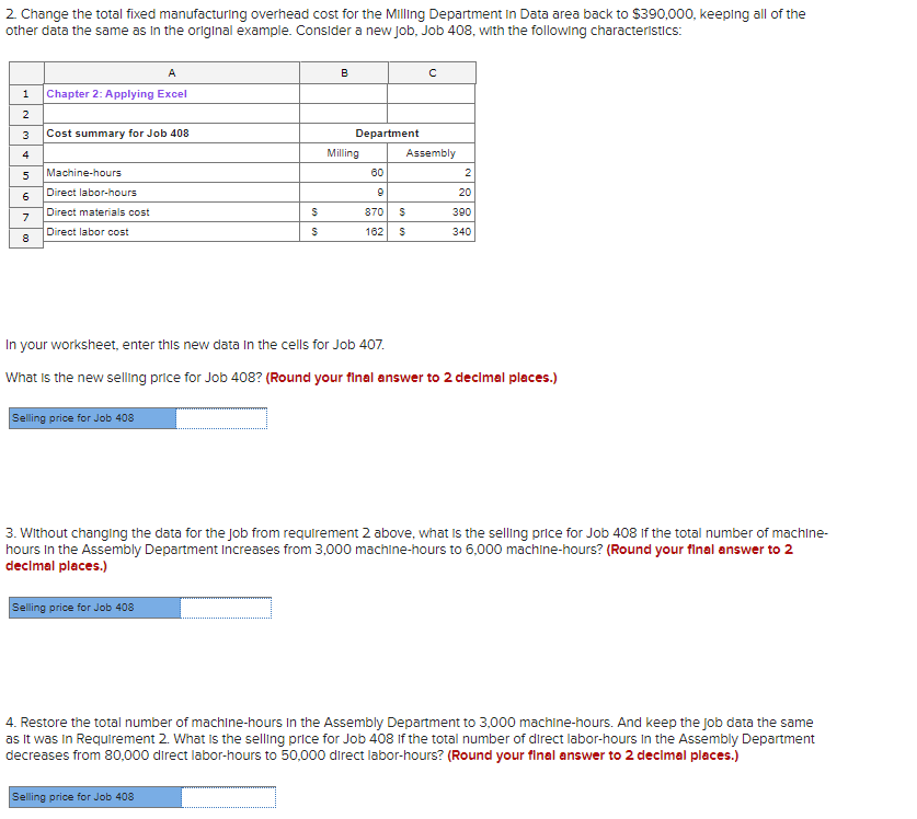 Solved Check your worksheet by changing the total fixed | Chegg.com
