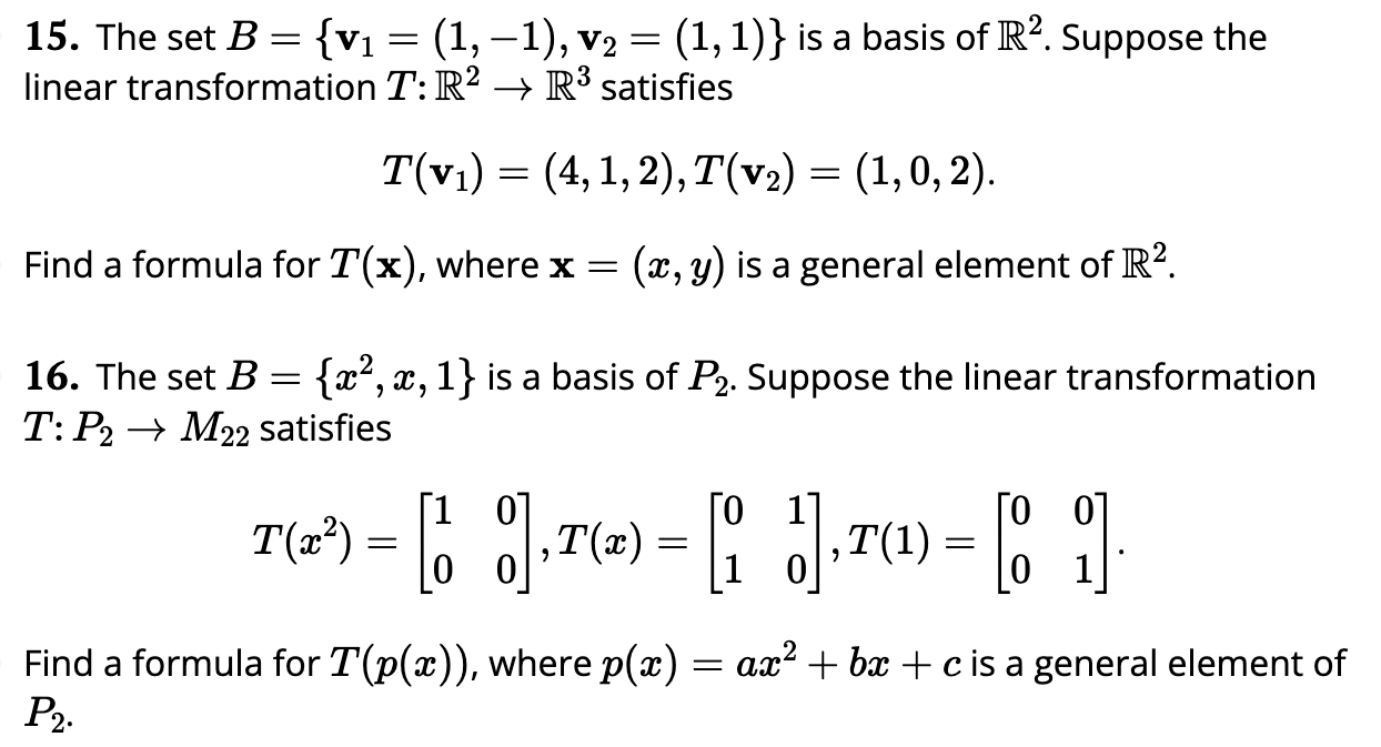 Solved 15 The Set B {v1 1 −1 V2 1 1 } Is A Basis Of R2