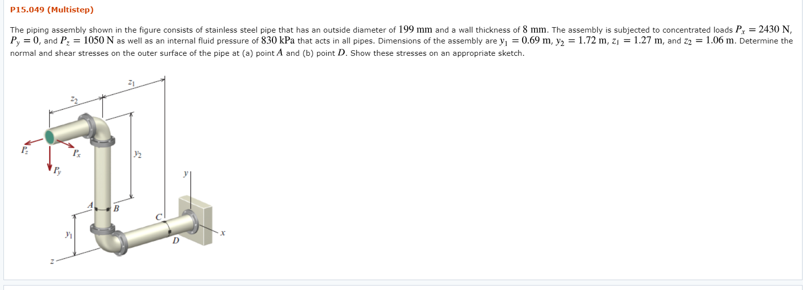 Solved Part 1 Determine the cross-sectional area A and the | Chegg.com