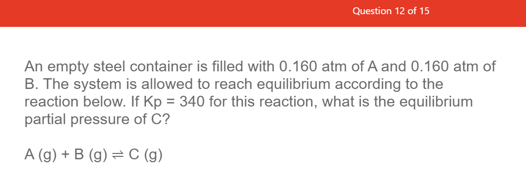Solved Question 12 of 15 An empty steel container is filled | Chegg.com