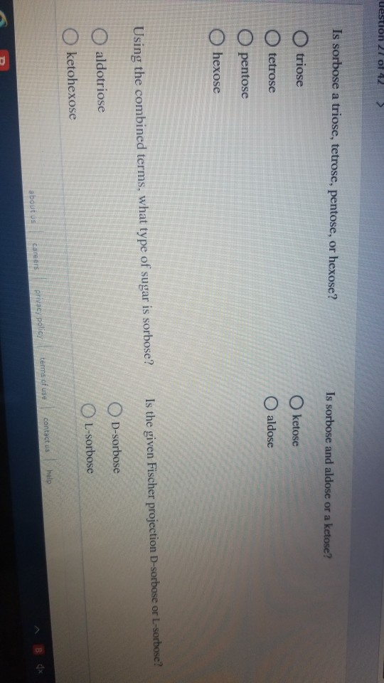 Solved The structure of one enantiomer of sorbose is shown. | Chegg.com