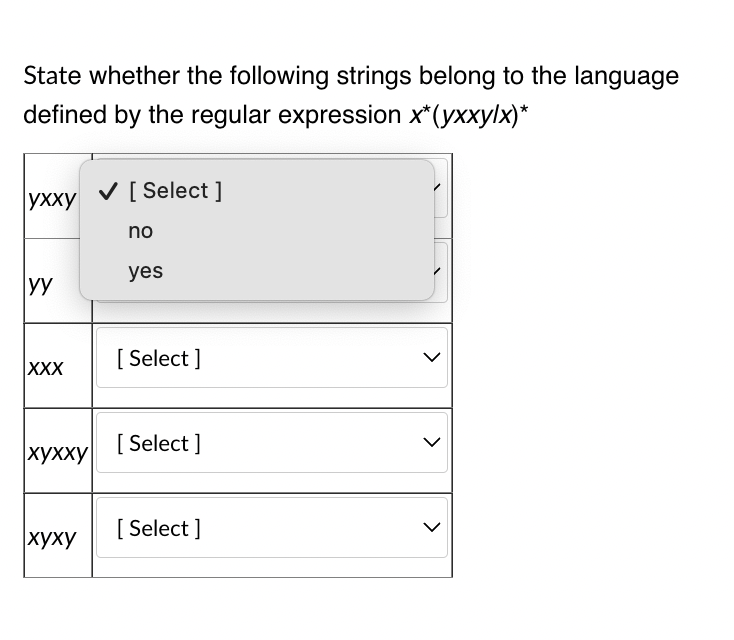 Solved State whether the following strings belong to the | Chegg.com