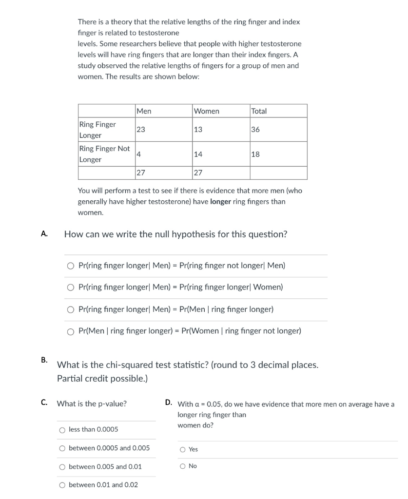 Solved There is a theory that the relative lengths of the | Chegg.com