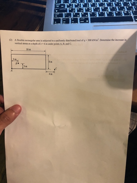 Solved (2) A flexible rectangular area is subjected to a | Chegg.com