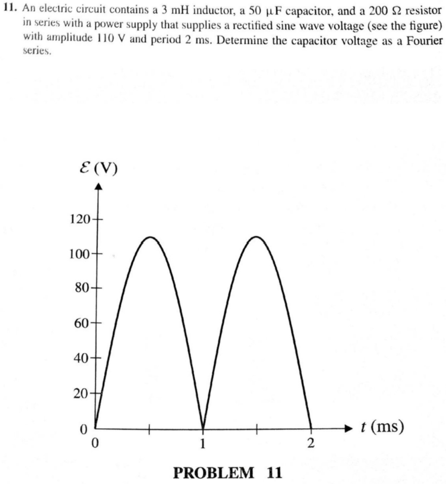 Solved 11. An electric circuit contains a 3 mH inductor, a | Chegg.com