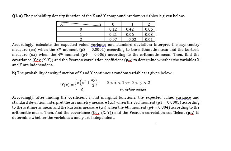 Solved 0 1 2 0 1 2 Q1. a) The probability density function | Chegg.com