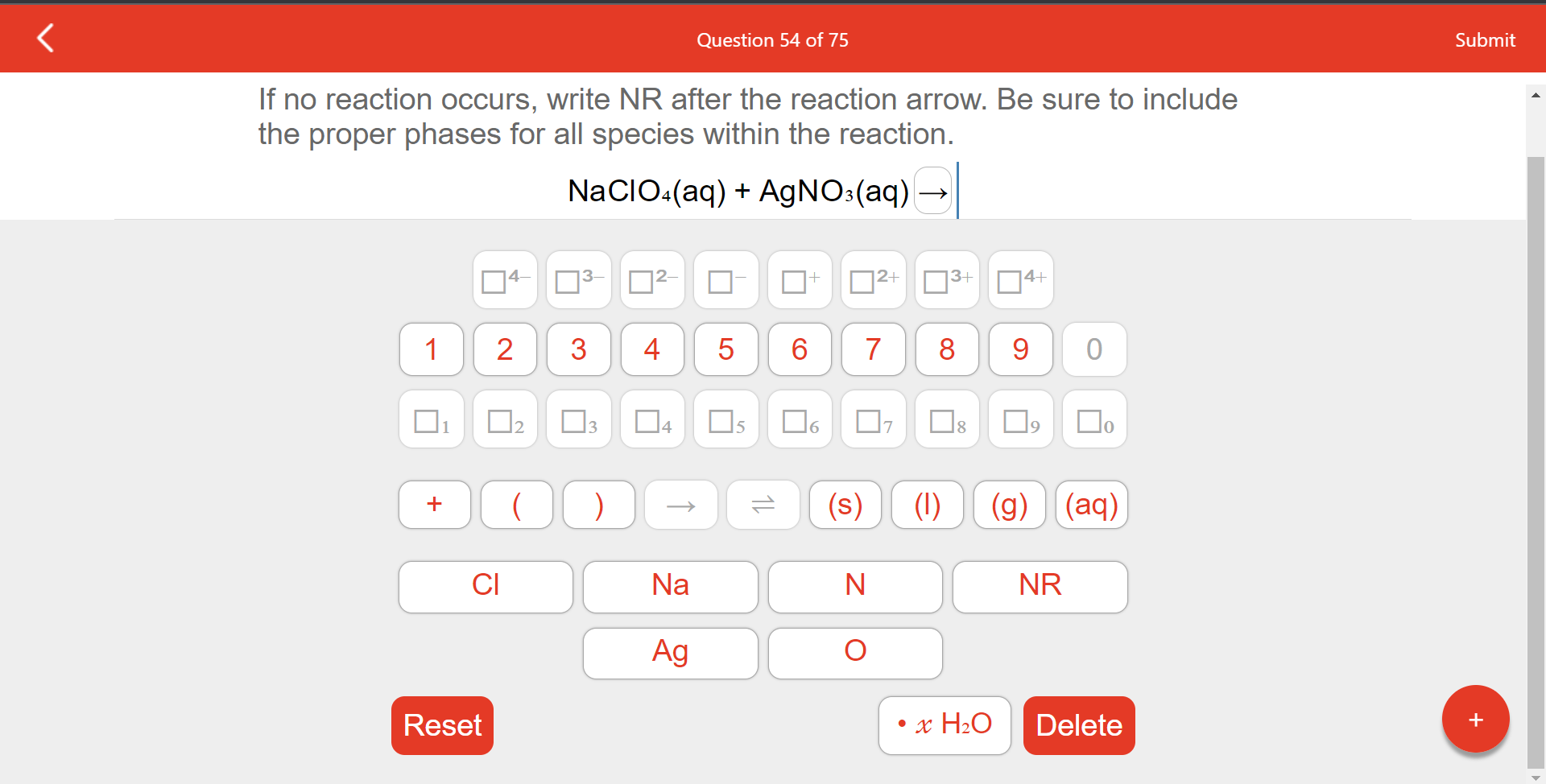 Solved If no reaction occurs, write NR after the reaction | Chegg.com