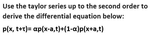 Use the taylor series up to the second order to | Chegg.com