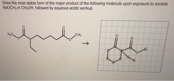 Draw the most stable form of the major product of the | Chegg.com