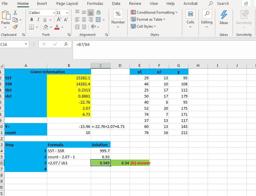 Solved PLEASE HELP ME SOLVE THIS USING EXCEL FORMULAS, SHOW | Chegg.com