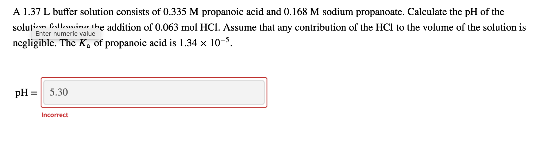 Solved A 1.37 L buffer solution consists of 0.335 M | Chegg.com