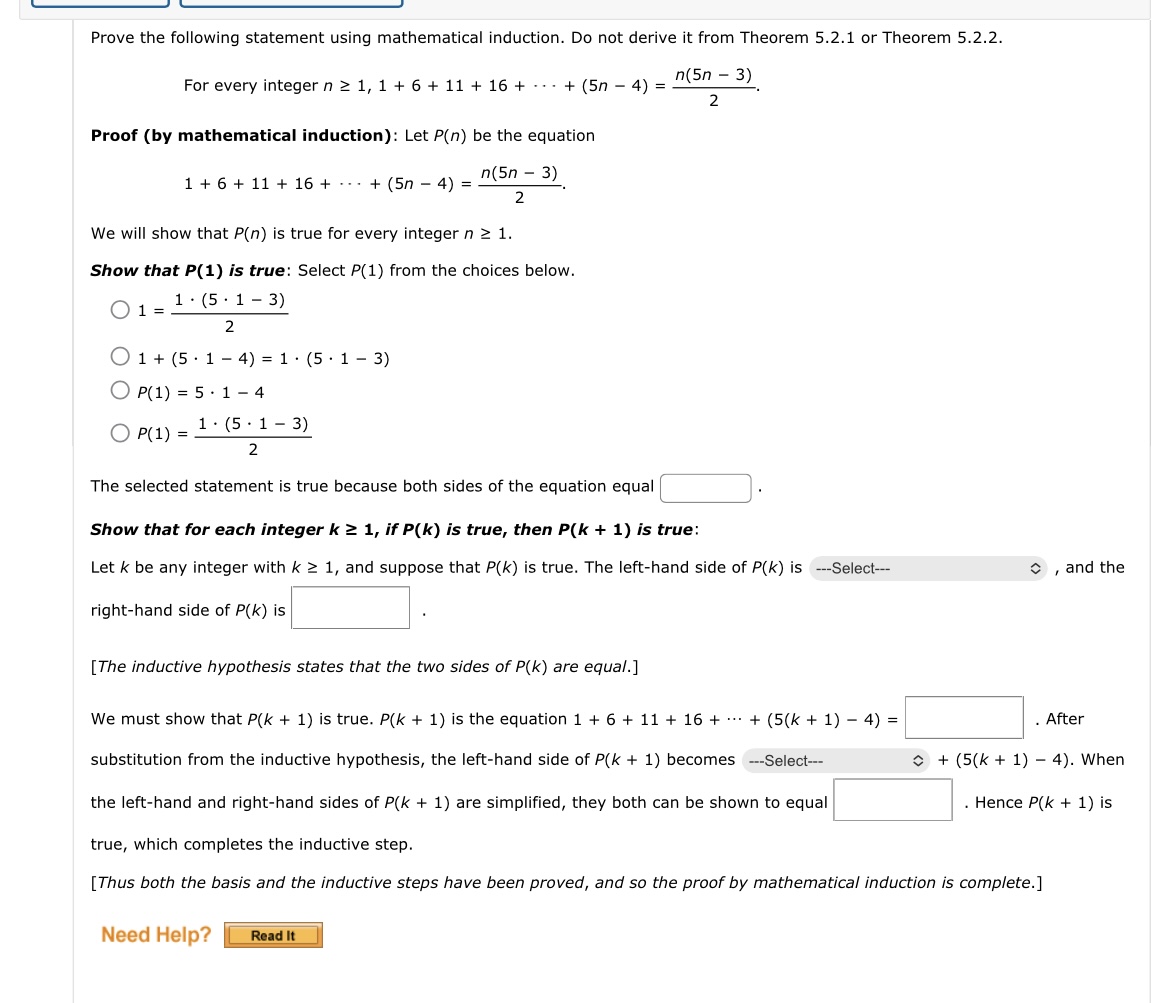 Solved Prove the following statement using mathematical | Chegg.com